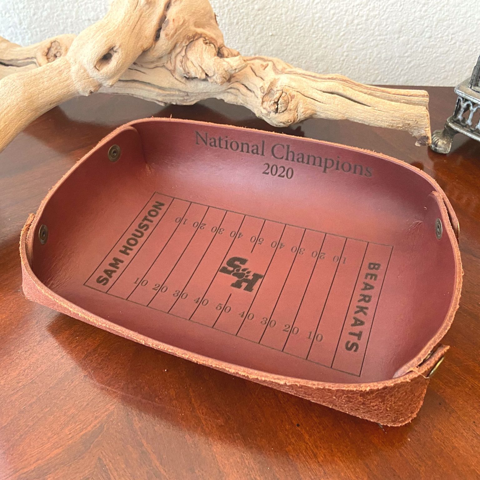 Sam Houston State Valet Catch All Stadium Tray - Oxbow Leather