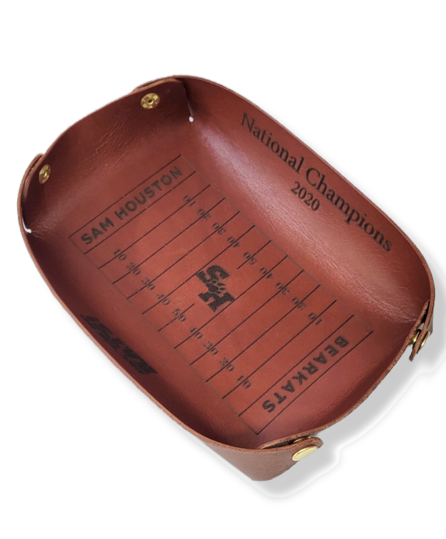 Sam Houston State Valet Catch All Stadium Tray - Oxbow Leather