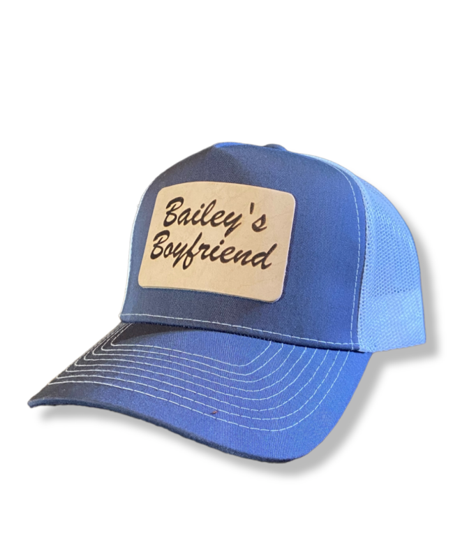 Personalized Couples Trucker Cap - Oxbow Leather