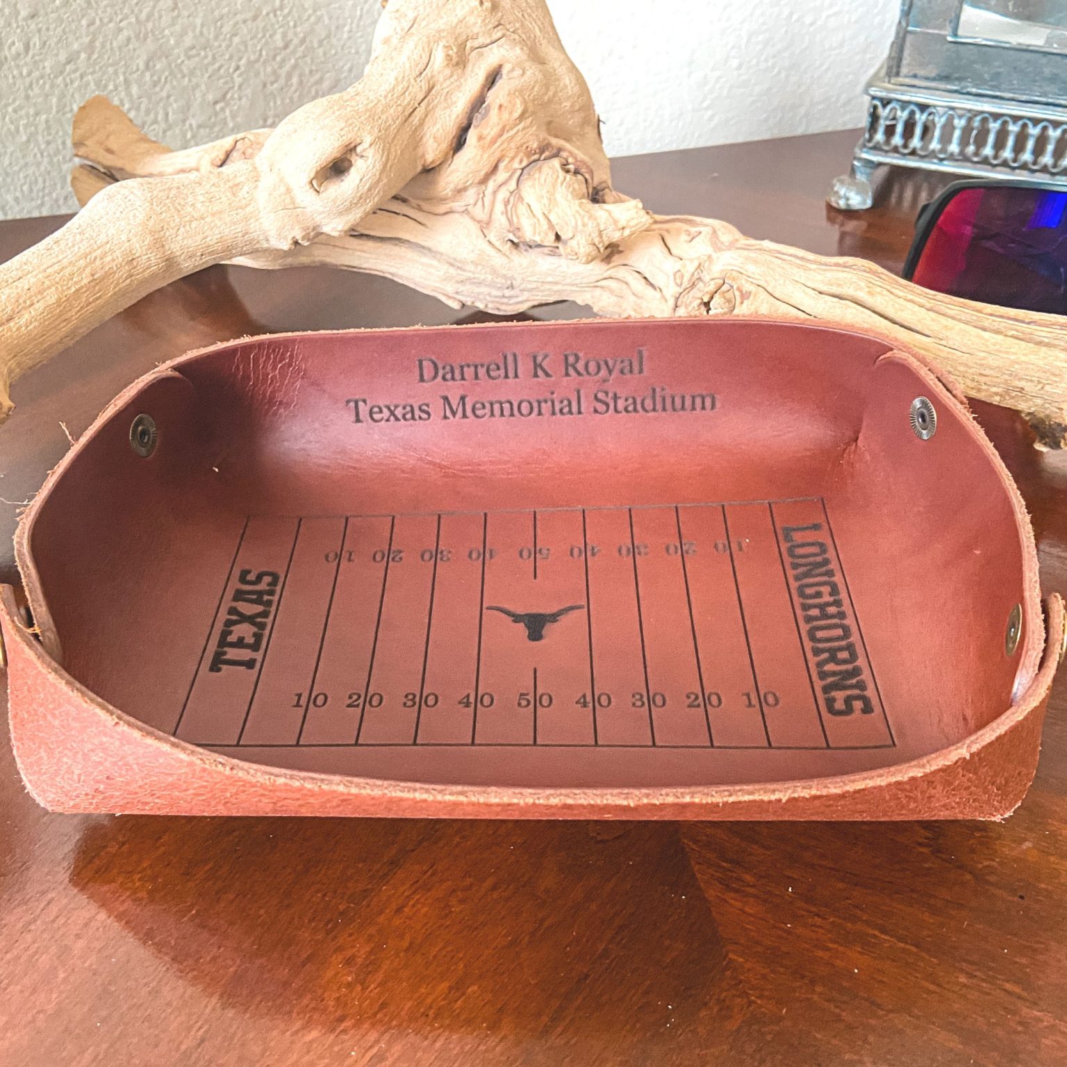 University of Texas Valet Catch All Stadium Tray - Oxbow Leather