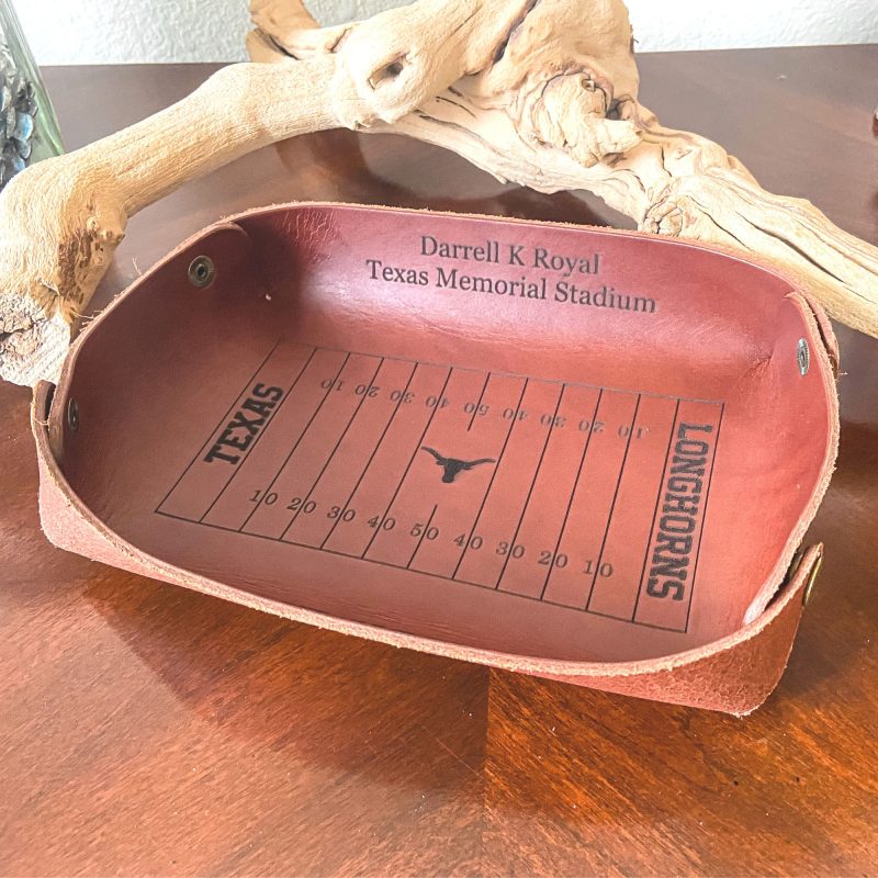 University of Texas Valet Catch All Stadium Tray - Oxbow Leather