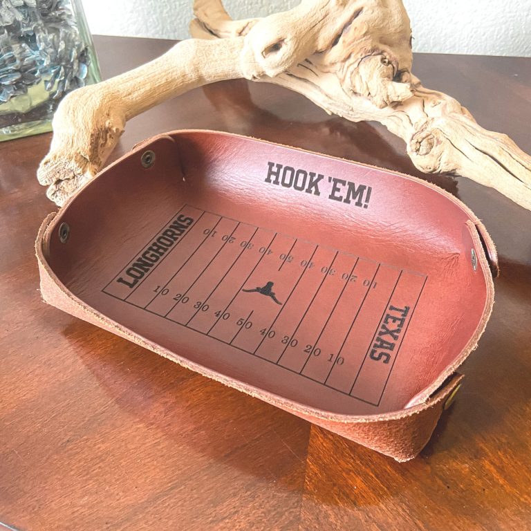 University of Texas Valet Catch All Stadium Tray - Oxbow Leather