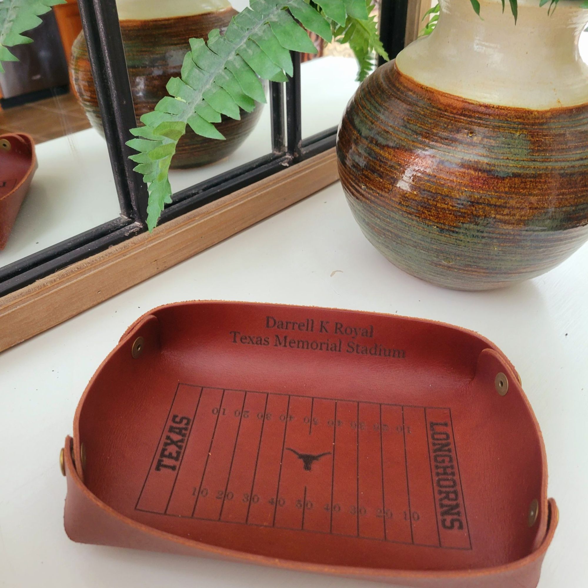 Sam Houston State Valet Catch All Stadium Tray - Oxbow Leather