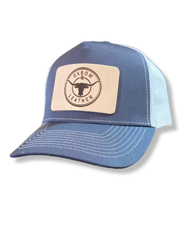 Oxbow Leather Longhorn Trucker Cap - Charcoal - Oxbow Leather