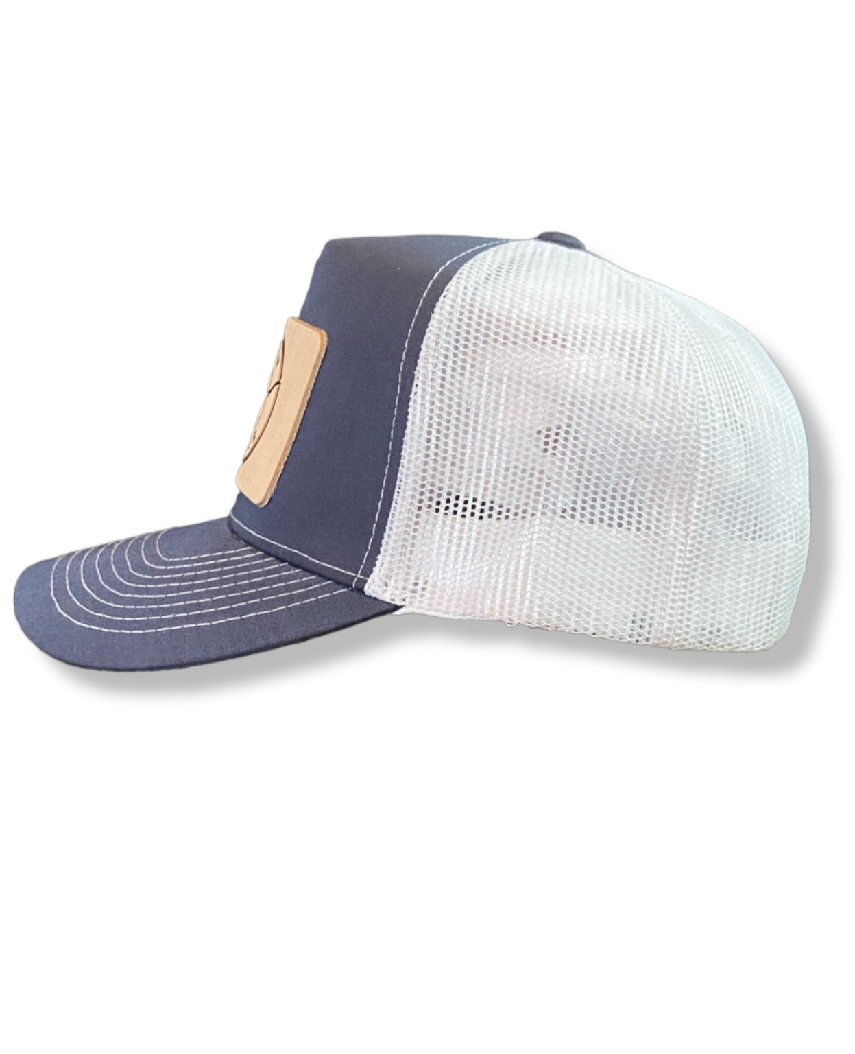 Oxbow Leather Longhorn Trucker Cap - Charcoal - Oxbow Leather