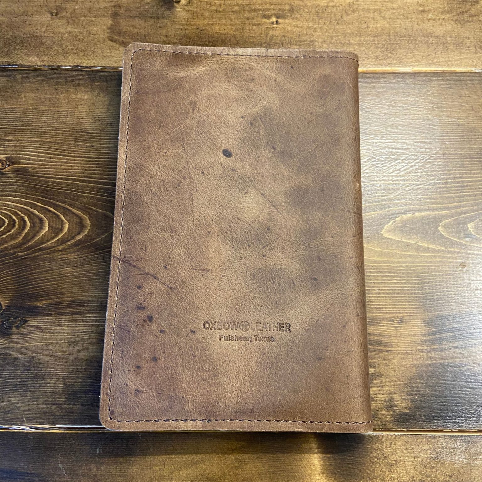 Personalized Leather Journal Cover - Texas Oil Tan Leather - Oxbow ...