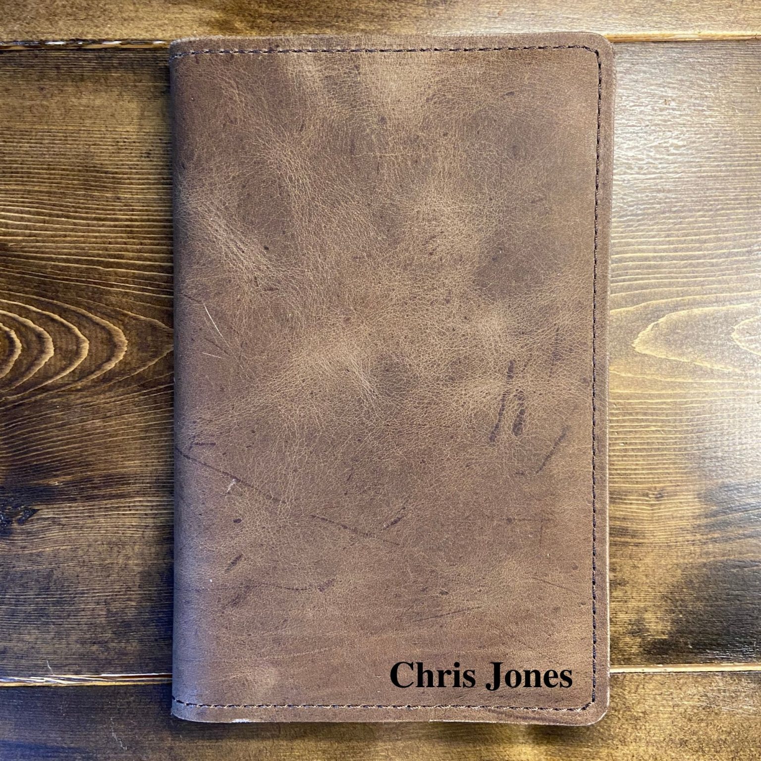 Personalized Leather Journal Cover - Texas Oil Tan Leather - Oxbow ...