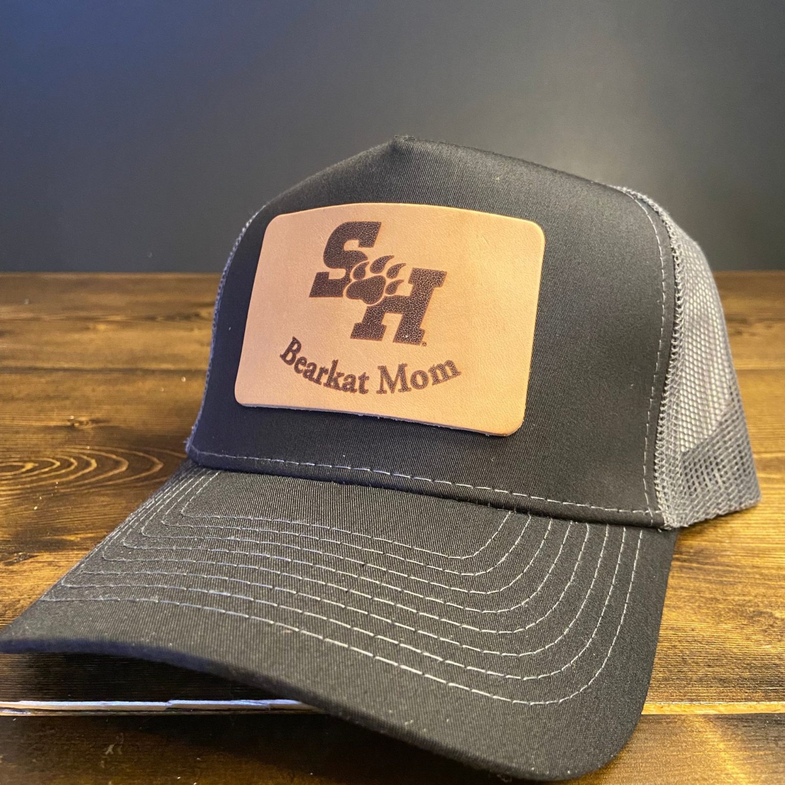 Sam Houston State Bearkat Mom Black Trucker Hat - Oxbow Leather