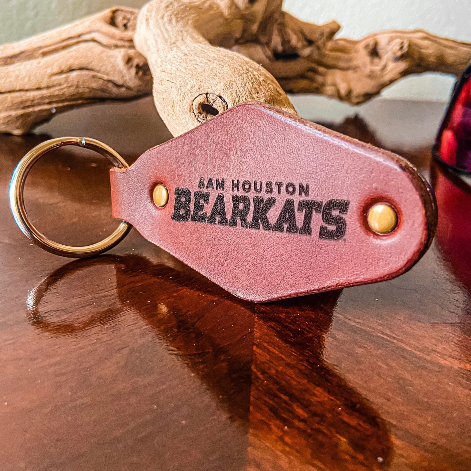 Sam Houston State Leather Keychain - Oxbow Leather