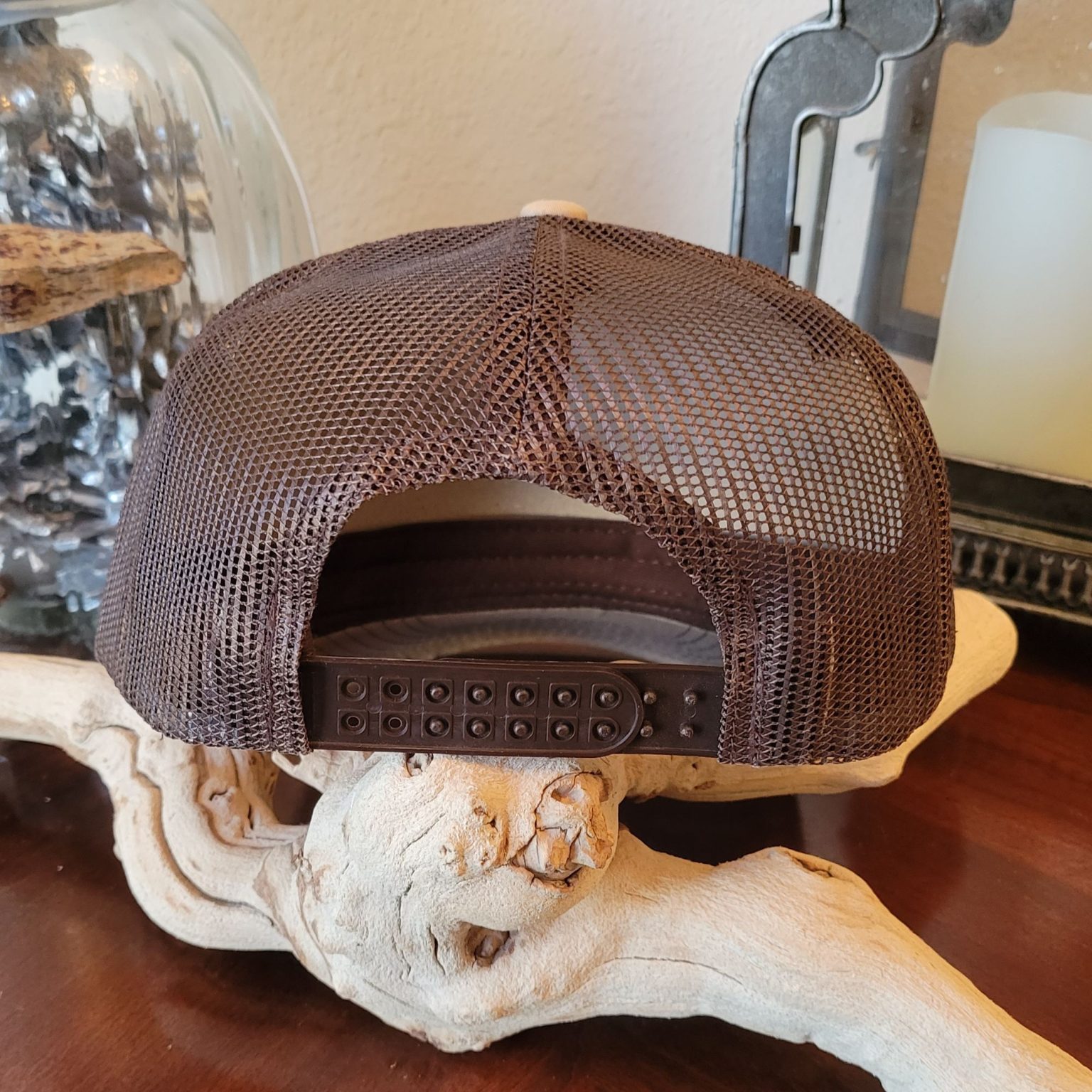 Weston Lakes City Limit Khaki & Brown Trucker Hat - Oxbow Leather